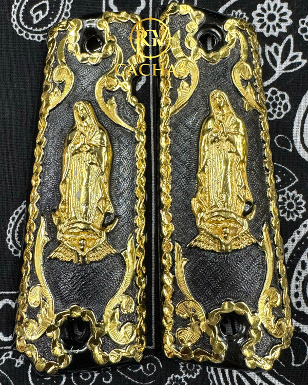 1911 Full Size Virgin Mary Grips – Gold Guns