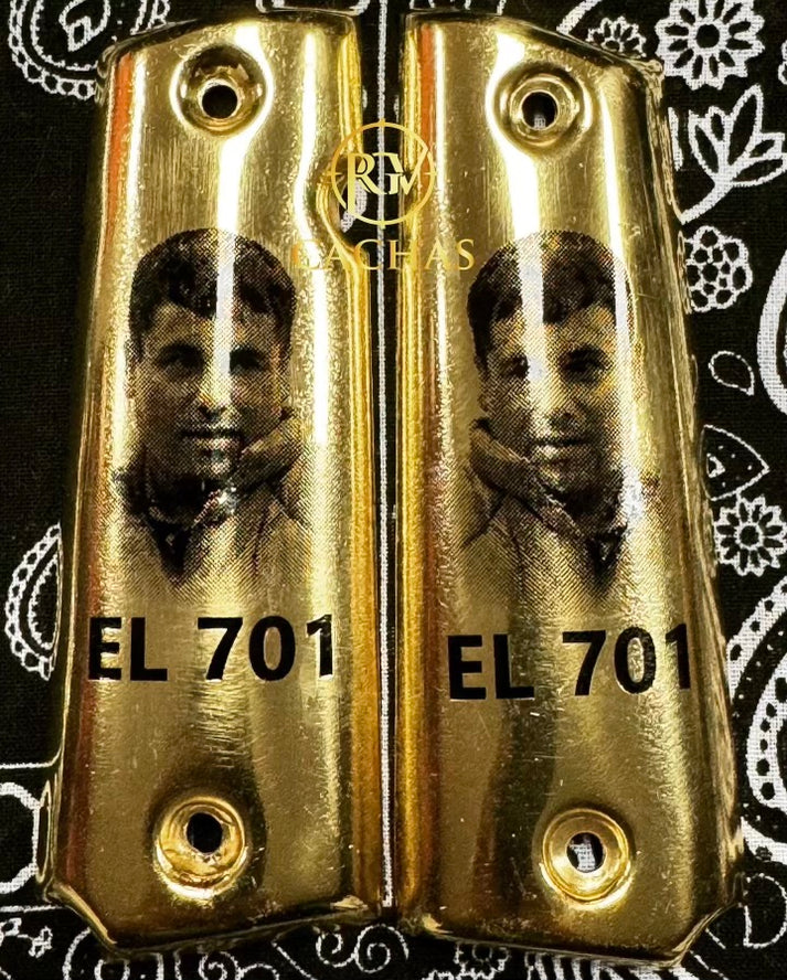 1911 Full Size El Chapo Grips – Gold Guns