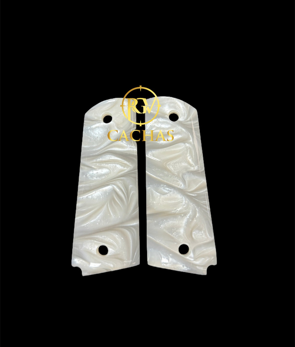 1911 Full Size Pearl Resin Grips – Gold Guns