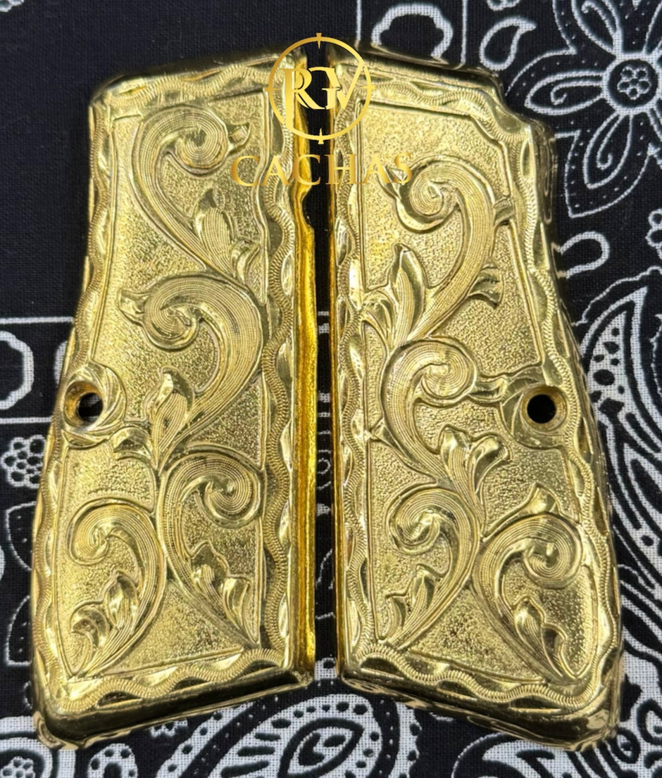 Browning Hi Power Grips – Gold Guns