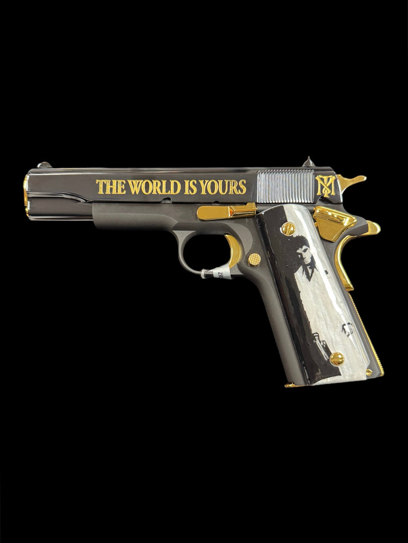 Colt 1911 Government 38 Super Blued Scarface – Gold Guns