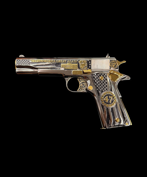 Colt Government 1911 45 ACP Donald J. Trump 47th – Gold Guns