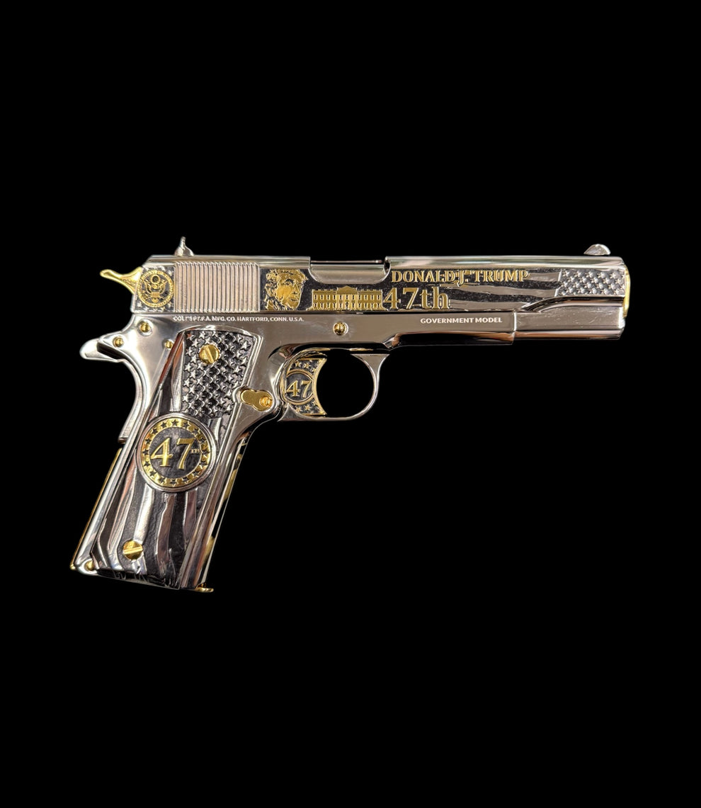 Colt Government 1911 45 ACP Donald J. Trump 47th – Gold Guns