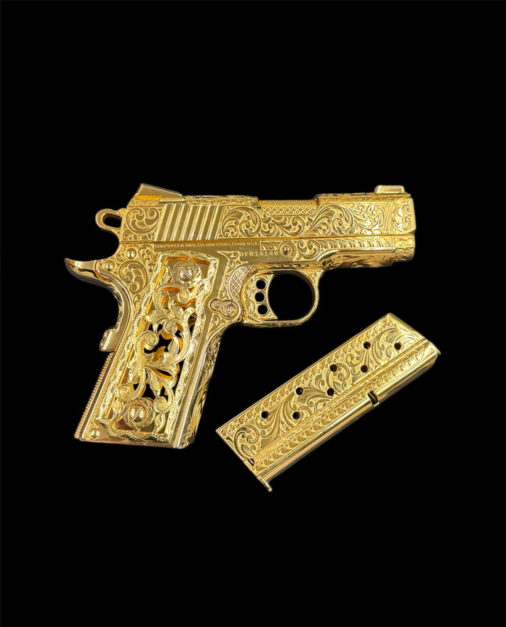 Custom Work Only Colt 1911 Officer Model – Gold Guns