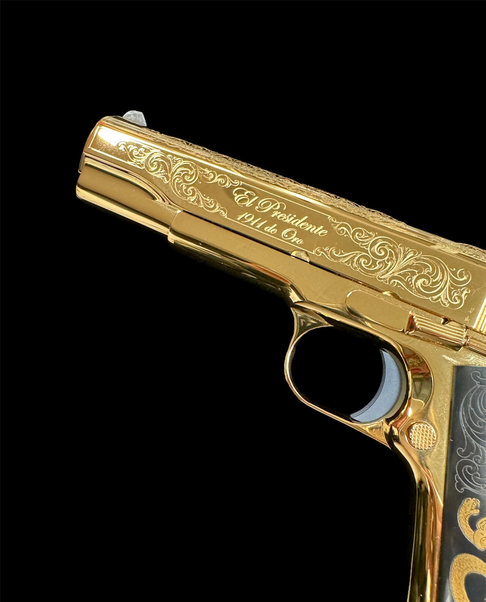 Colt 1911 Government 38 Super El Presidente De Oro – Gold Guns