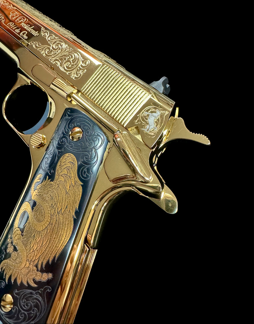 Colt 1911 Government 38 Super El Presidente De Oro – Gold Guns