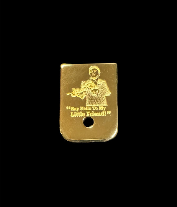 Glock Double Stack Mag Base Plate Scarface Quote – Gold Guns